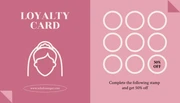 Pink Minimalist Beauty Loyalty Card - Venngage