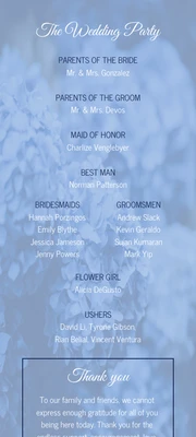 Spring Wedding Program - Venngage