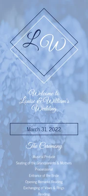 Spring Wedding Program - Venngage
