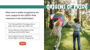 Colorful Green and Orange Pride Month Trivia Presentation - Venngage