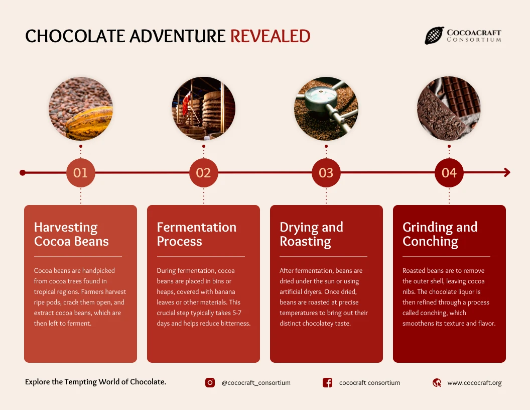 Infographie du voyage au chocolat - Venngage