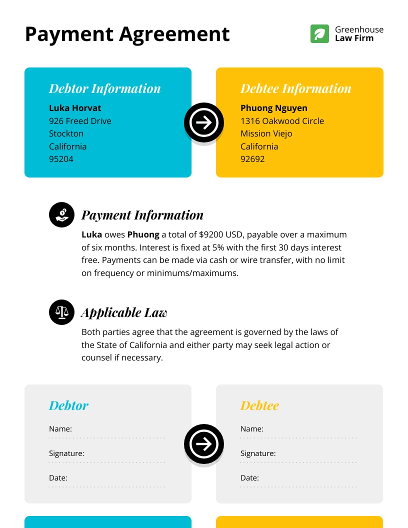 Simple Single Page Payment Agreement Venngage simple-single-page-payment-agreement-venngage