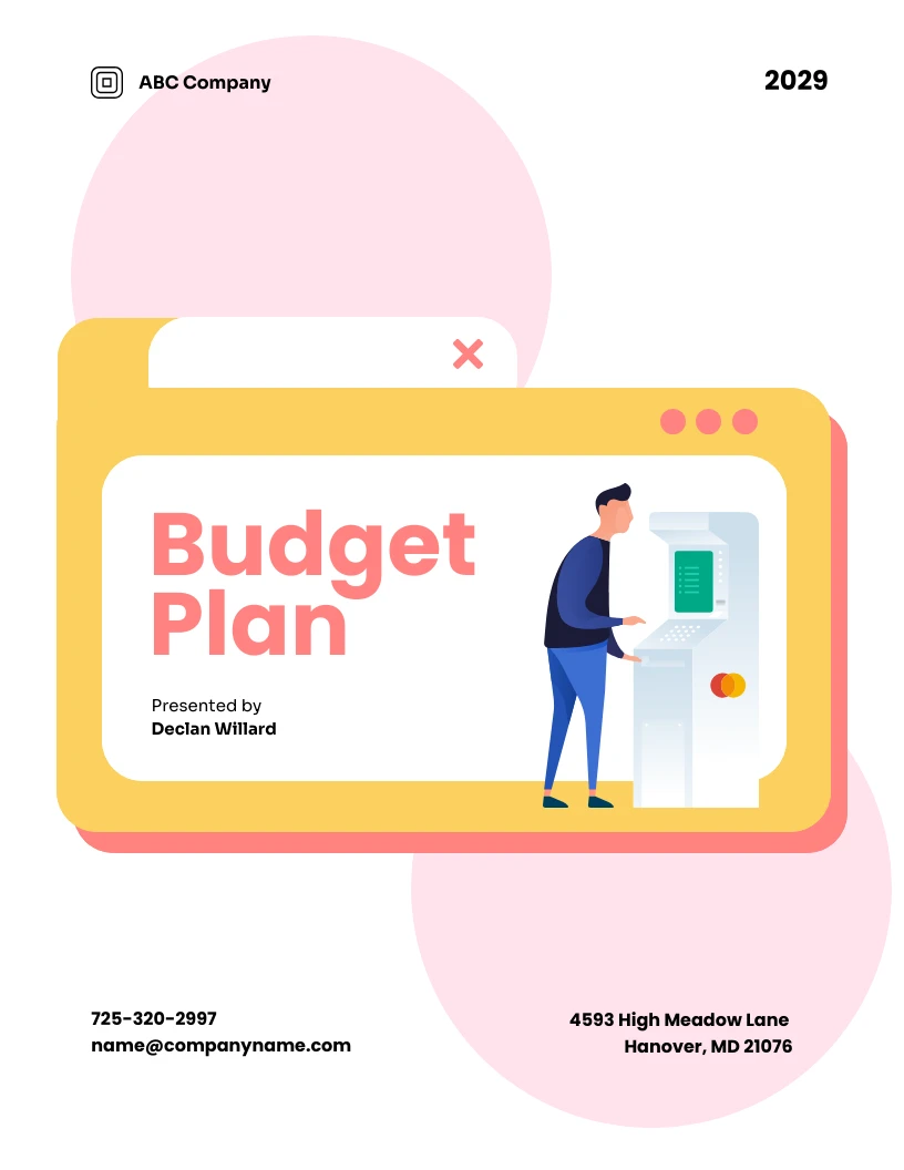 White Pink Budget Plan Template - Venngage