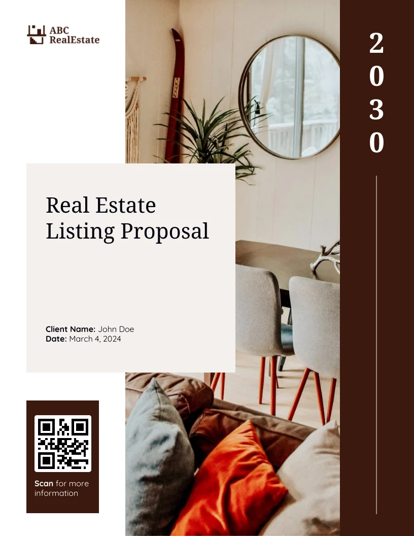 Real Estate Listing Proposal template - Venngage