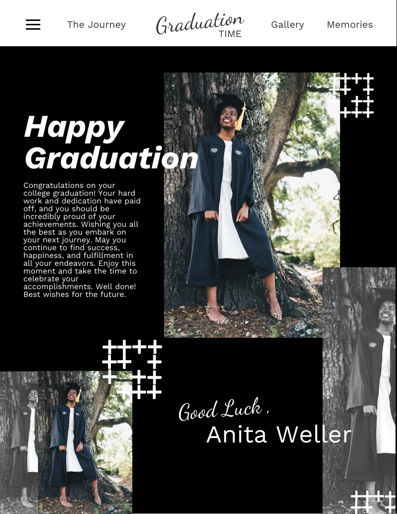 Black and White Graduation Poster - Venngage