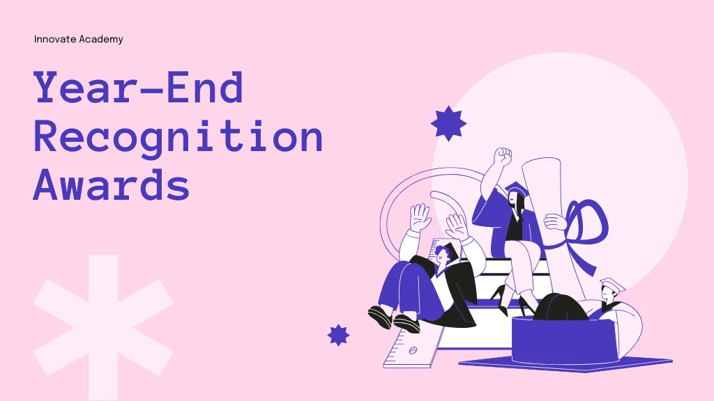 Illustration Year End Recognition Awards Presentation Template - Venngage