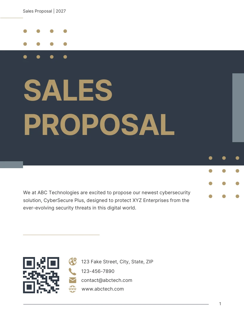 Modern White Brown & Dark Gray Sales Proposal Template - Venngage