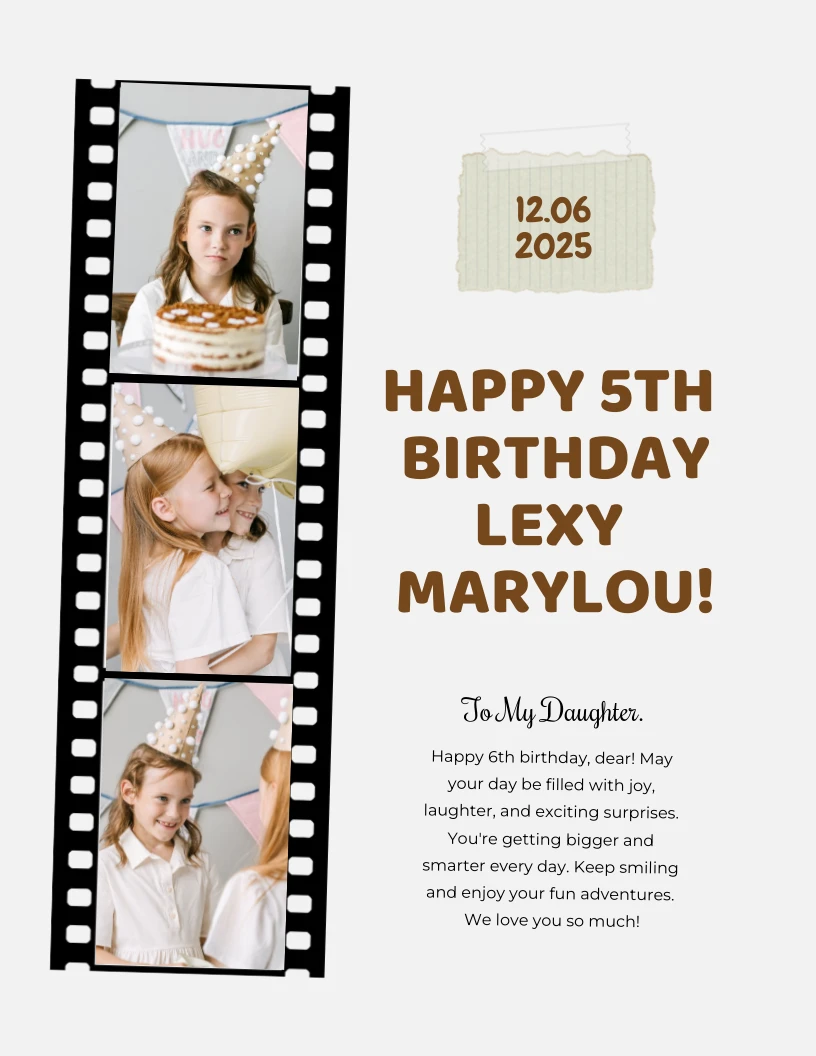 Light Grey Modern Birthday Collages - Venngage
