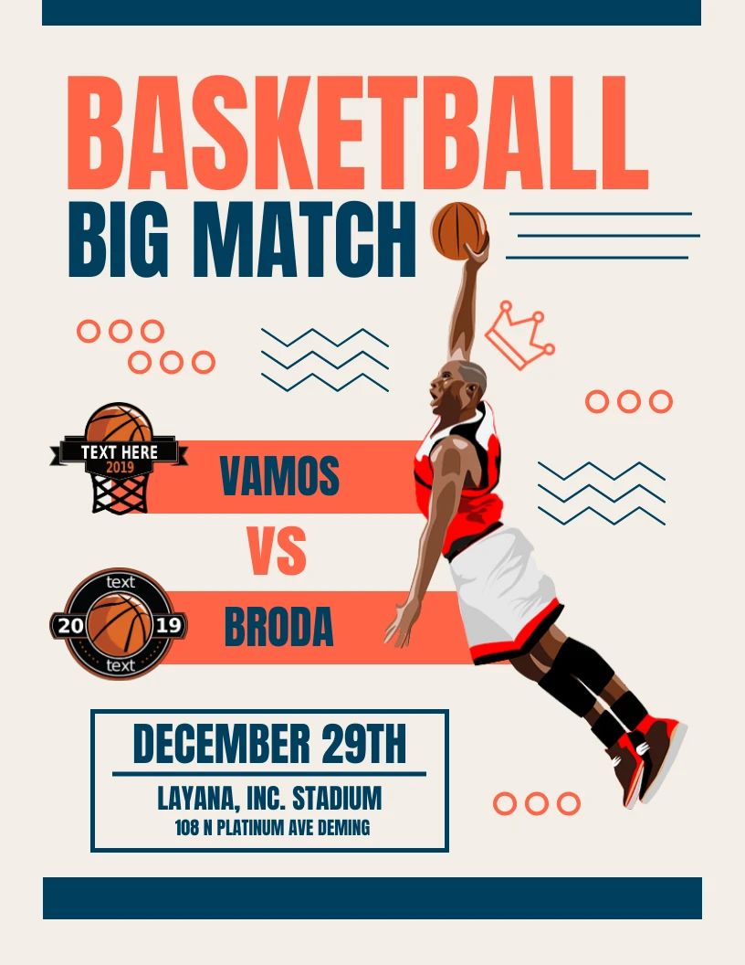 Basketball infographic Flyer Template - Venngage