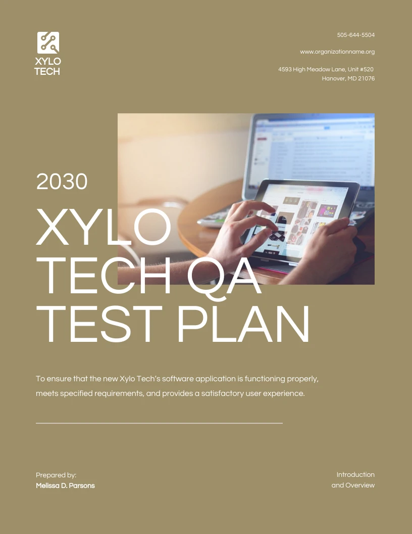 Minimalist Test Plan Template - Venngage