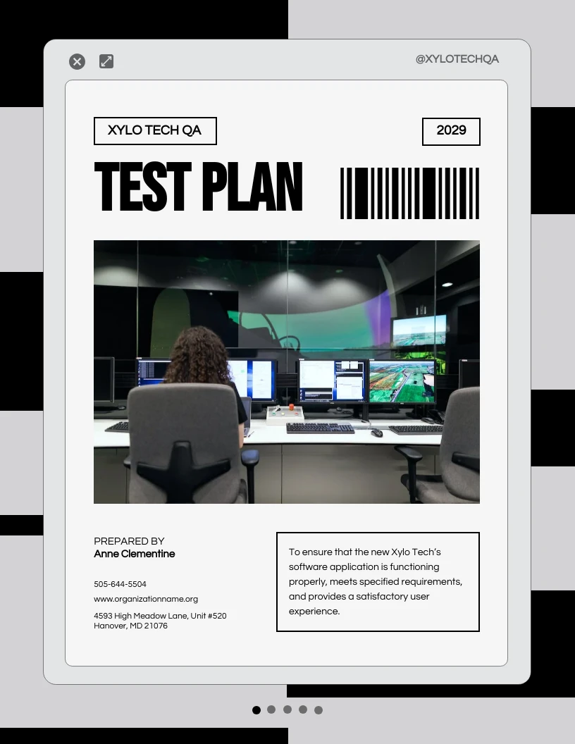 Web Test Plan Template - Venngage