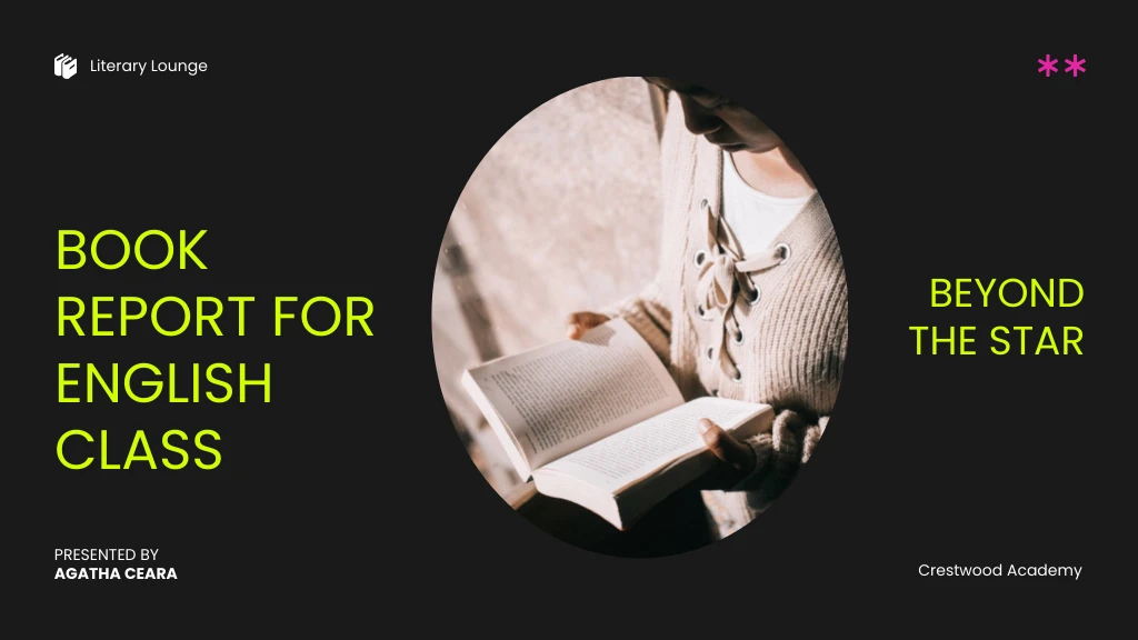 Cod Gray Book Report In English Presentation Template - Venngage