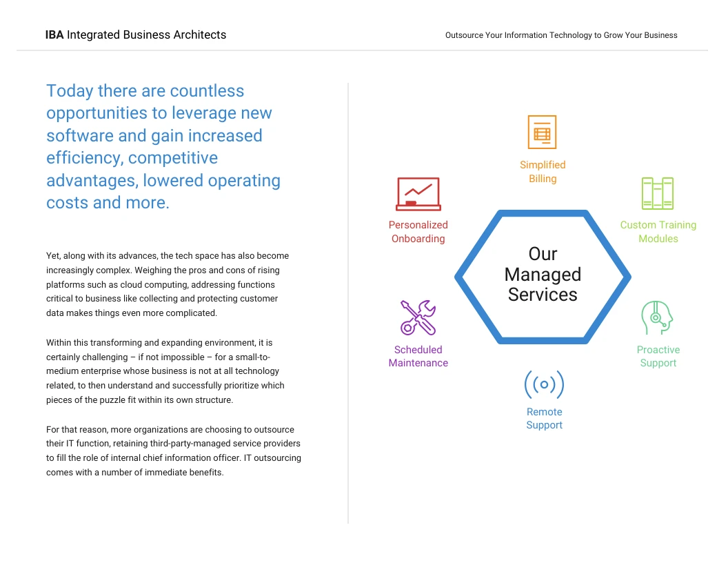 Information Technology Managed Services Chart Template - Venngage