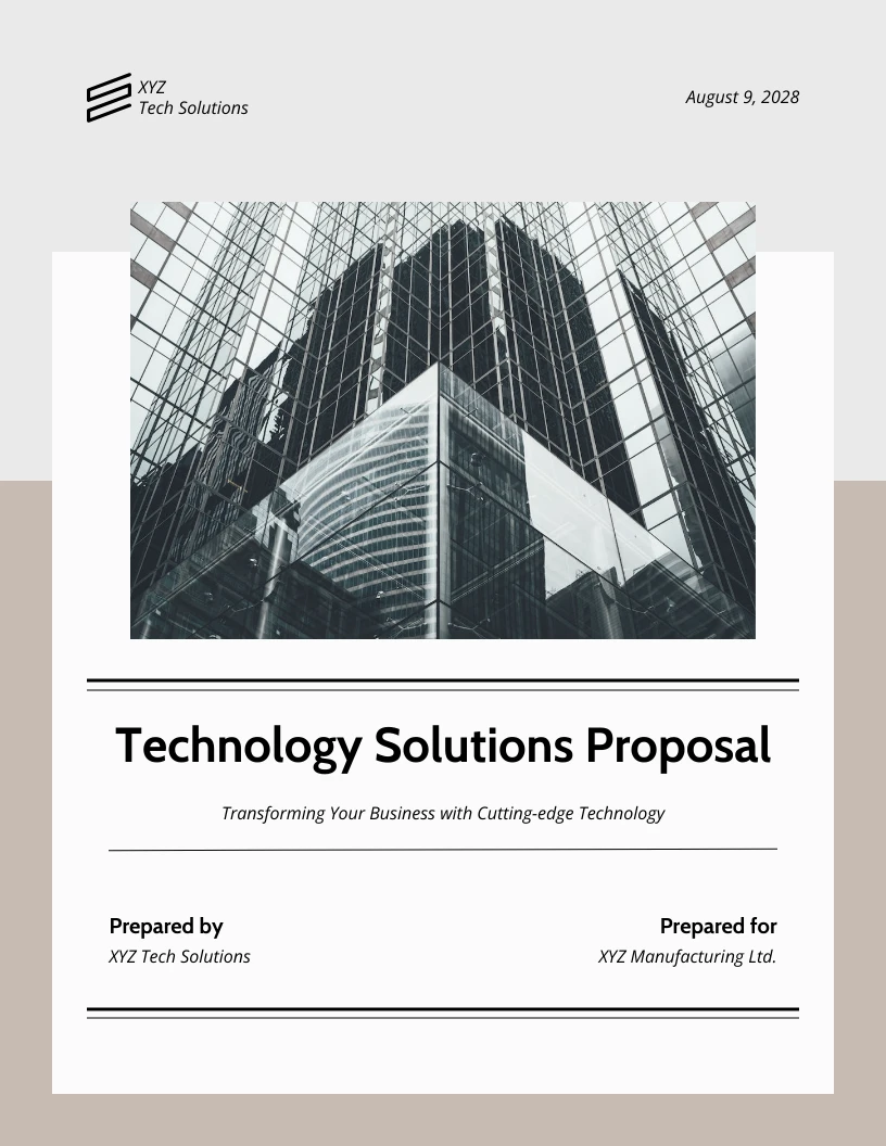 Simple Vendor Proposal Template - Venngage