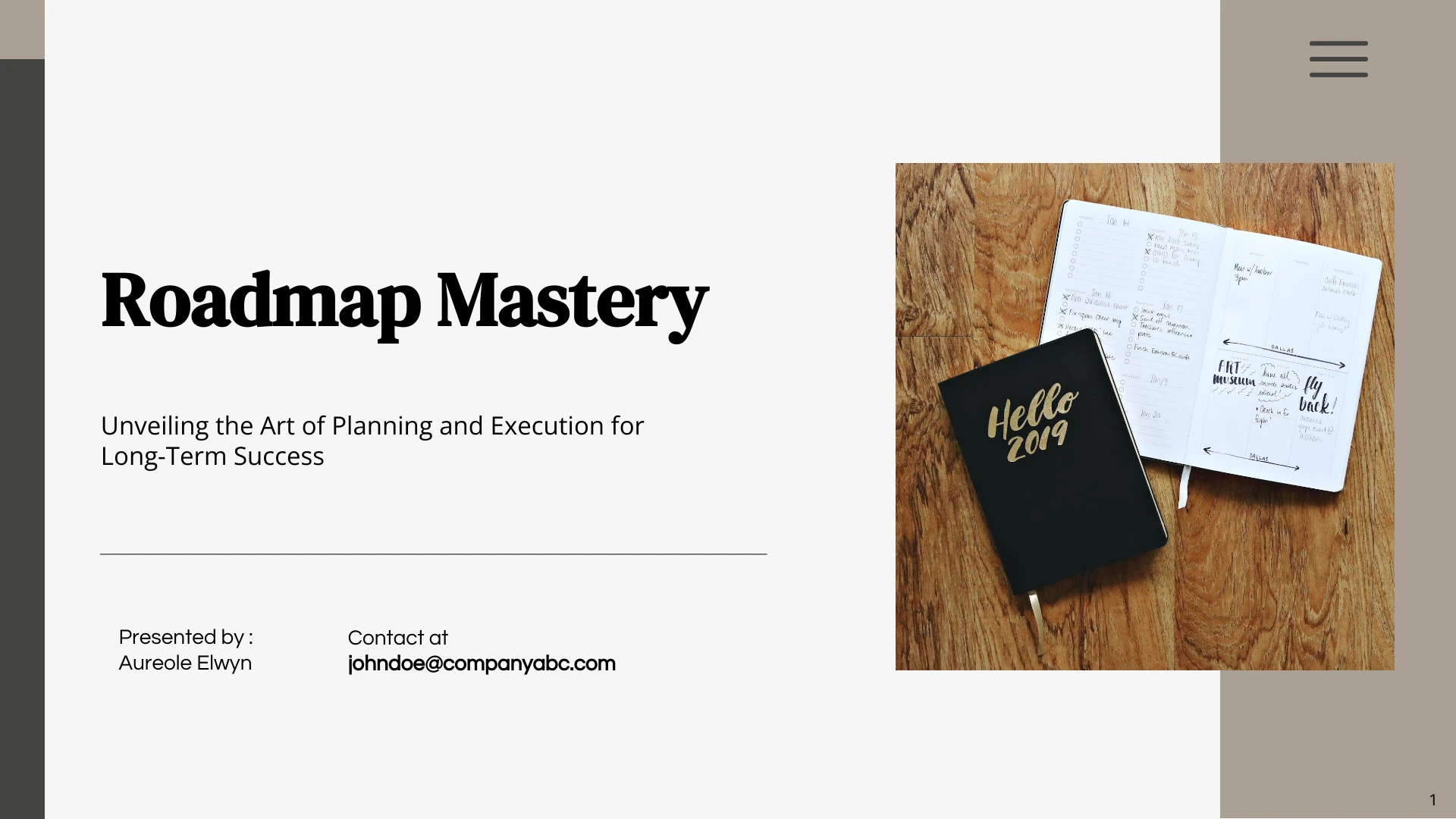 Minimalist Roadmap Mastery Presentation Template - Venngage