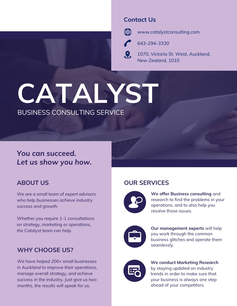 B2B Consulting Service Flyer Template - Venngage