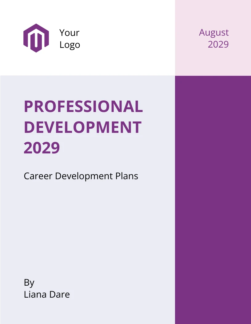 Career Professional Development Plan Template - Venngage