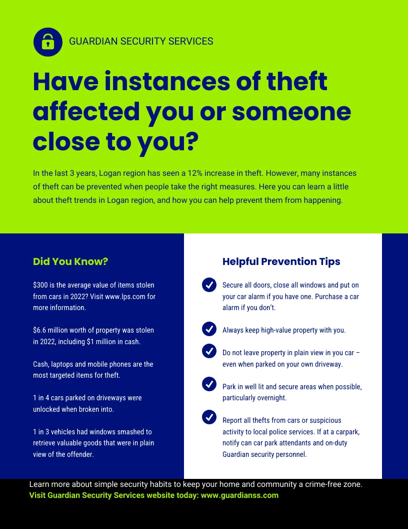 Security Services Pamphlet Flyer Template - Venngage