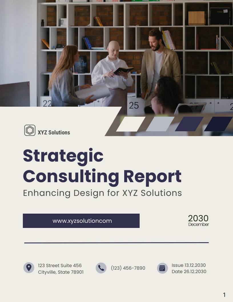 Strategic Consulting Report Template - Venngage