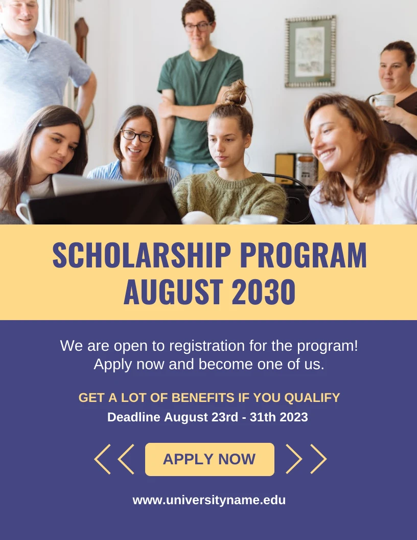 Scholarship Flyer Free Template - Venngage