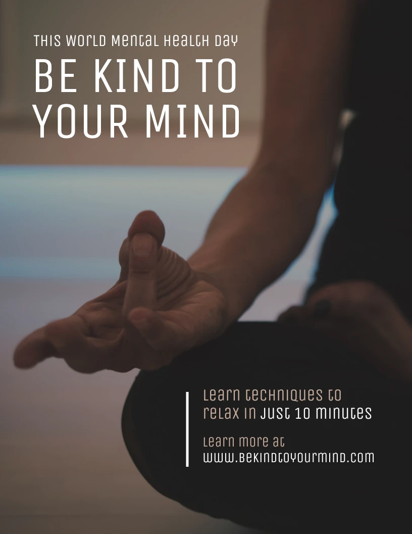 Mediation Mental Health Event Poster - Venngage