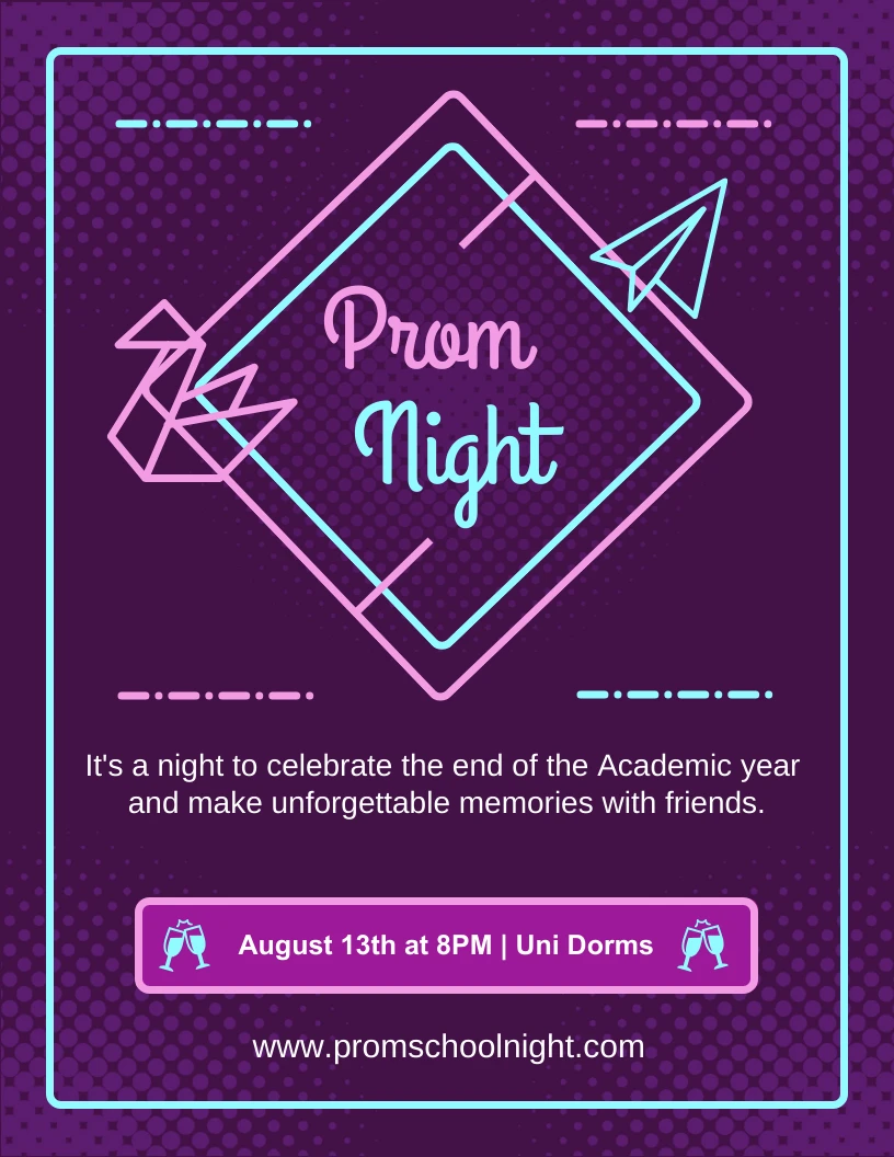 Prom Night Flyer Template Venngage