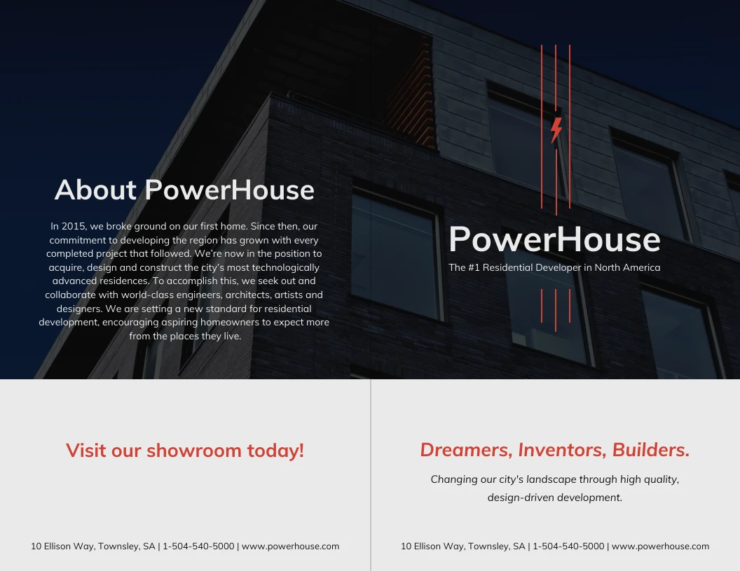 Housing Development Brochure Bi Fold Brochure Template - Venngage