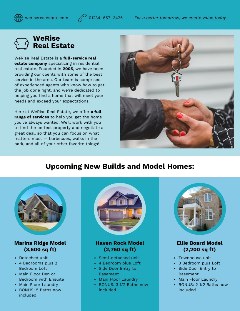 Real Estate Company Flyer Template - Venngage