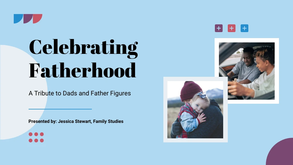 Abstract Gray Colorful Father's Day Presentation Template - Venngage