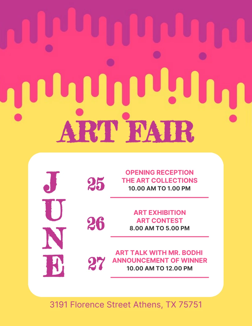 Colorful Modern Playful Art Fair Poster - Venngage