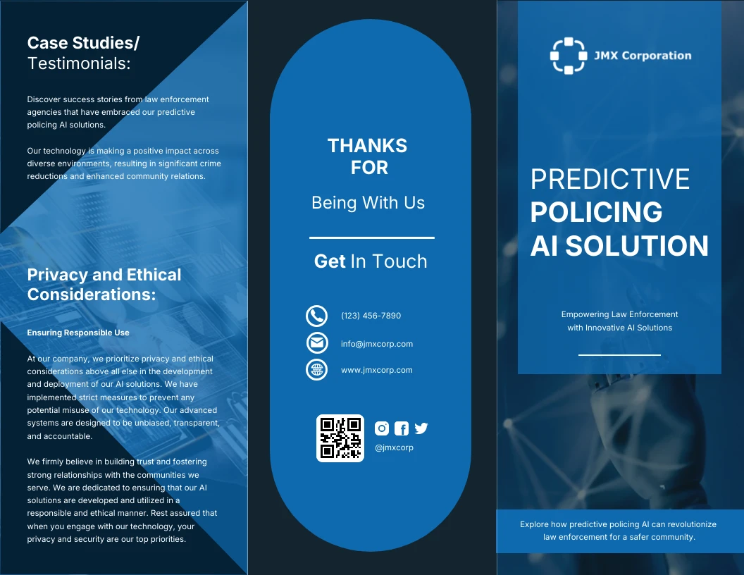 Predictive Policing AI Solutions C Fold Brochure Template - Venngage