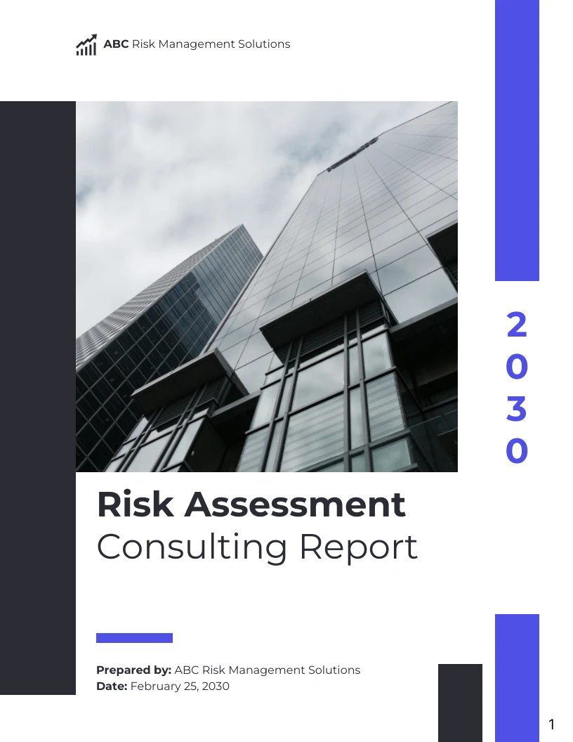 Risk Assessment Consulting Report Template - Venngage