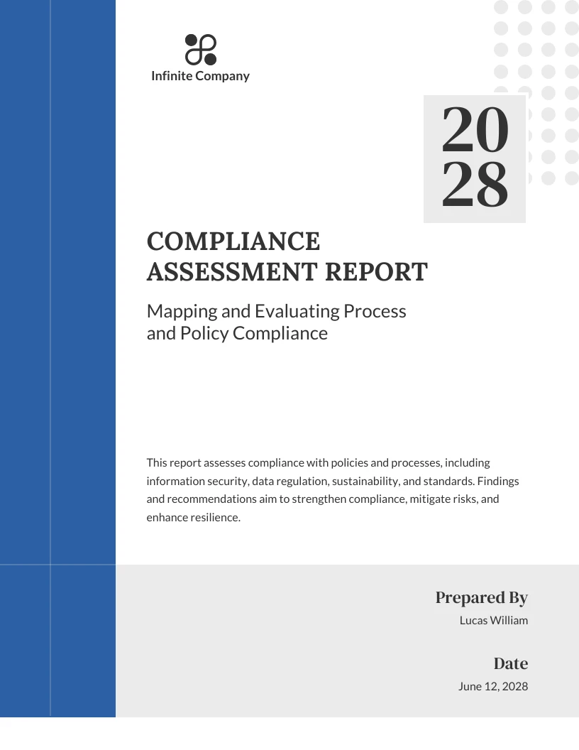 Compliance Assessment Report Template - Venngage