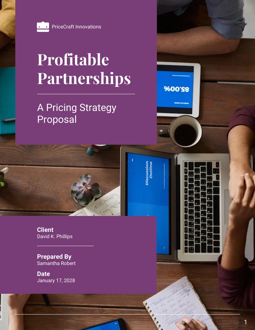 Purple Color Modern Pricing Proposal Template - Venngage