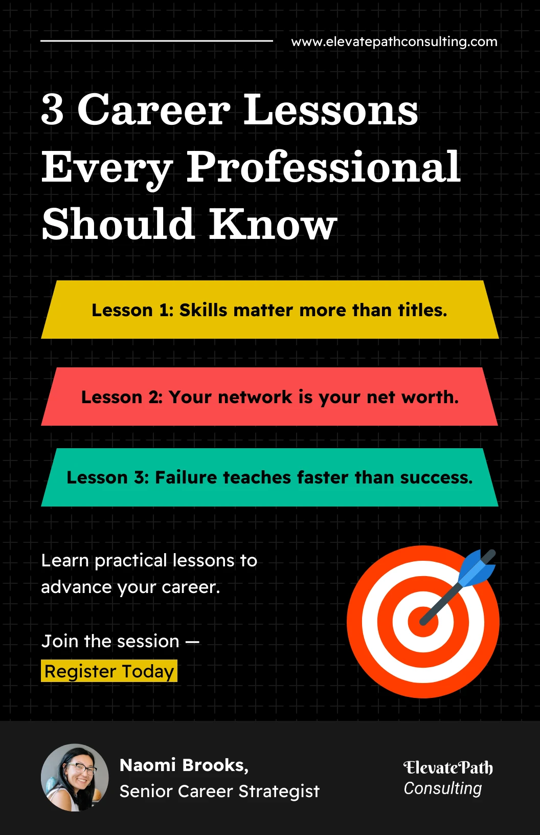 Professional Career Lessons Business Poster Template - Venngage