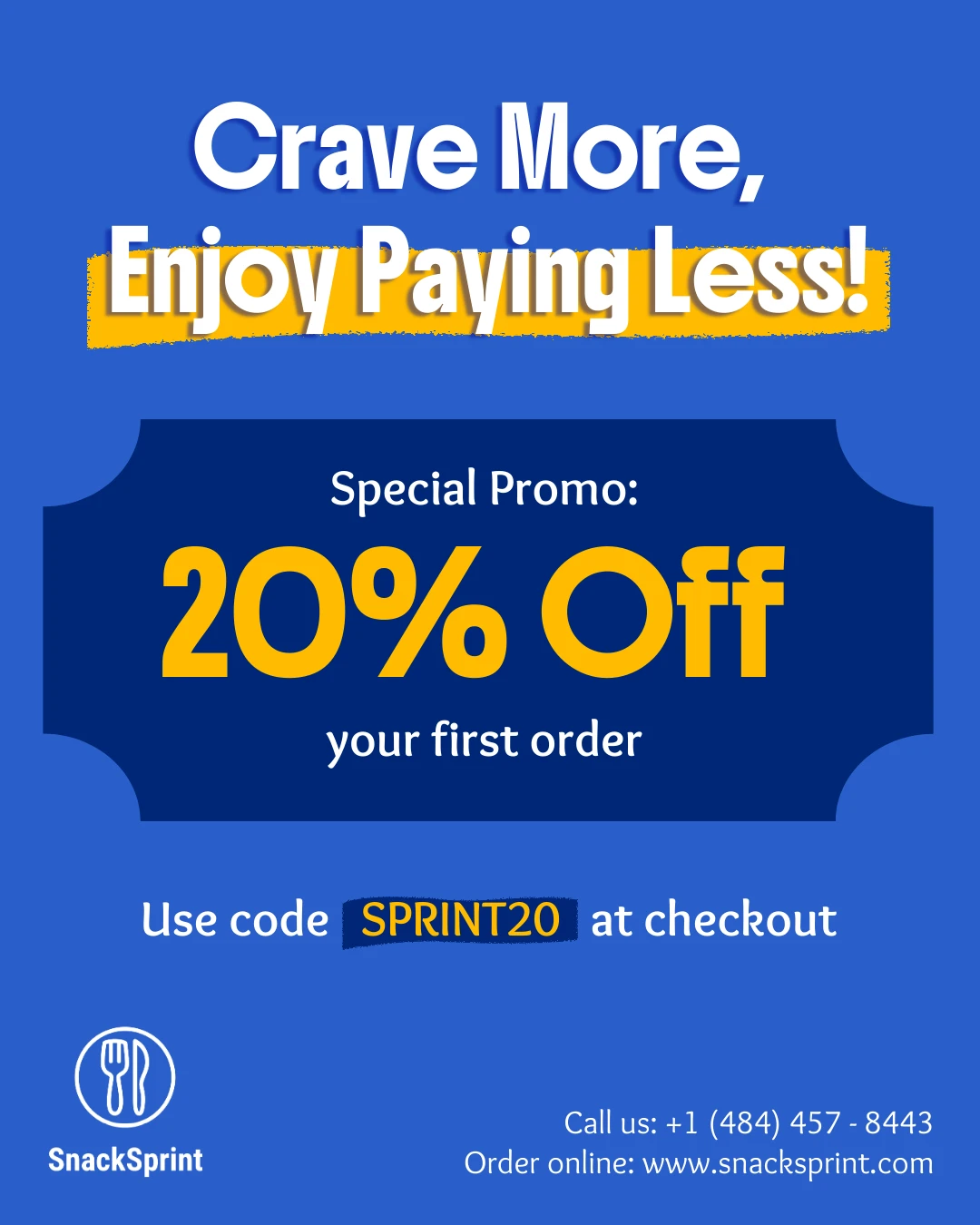 Online Food Order Discount Promotional Post - Venngage