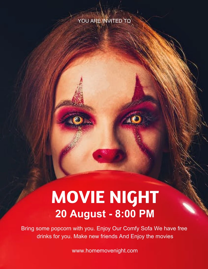 Movie Night Event Flyer Template - Venngage