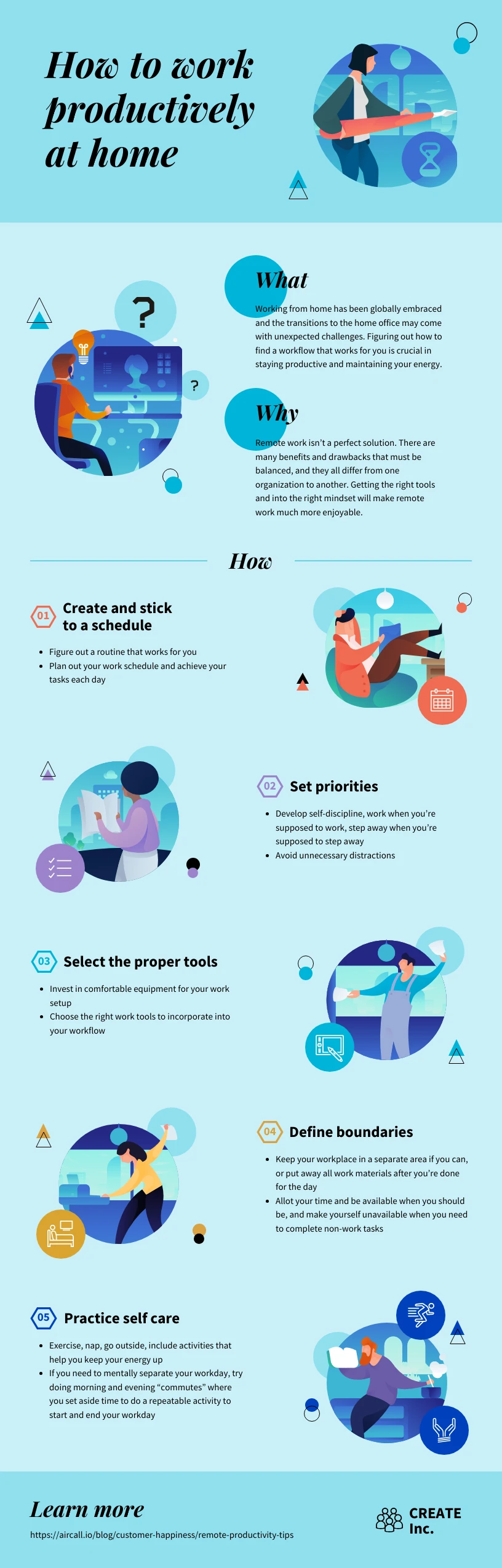 Work From Home Productivity Infographic Template - Venngage