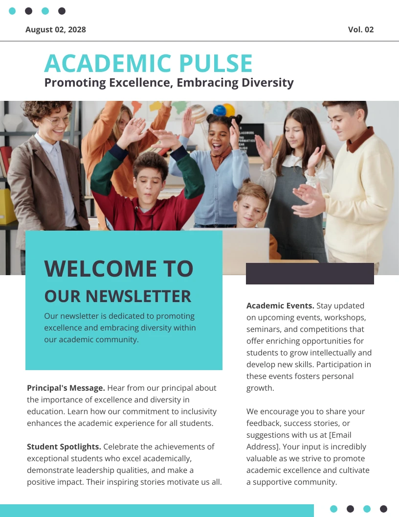 Green Turquoise Classroom Newsletter Template - Venngage