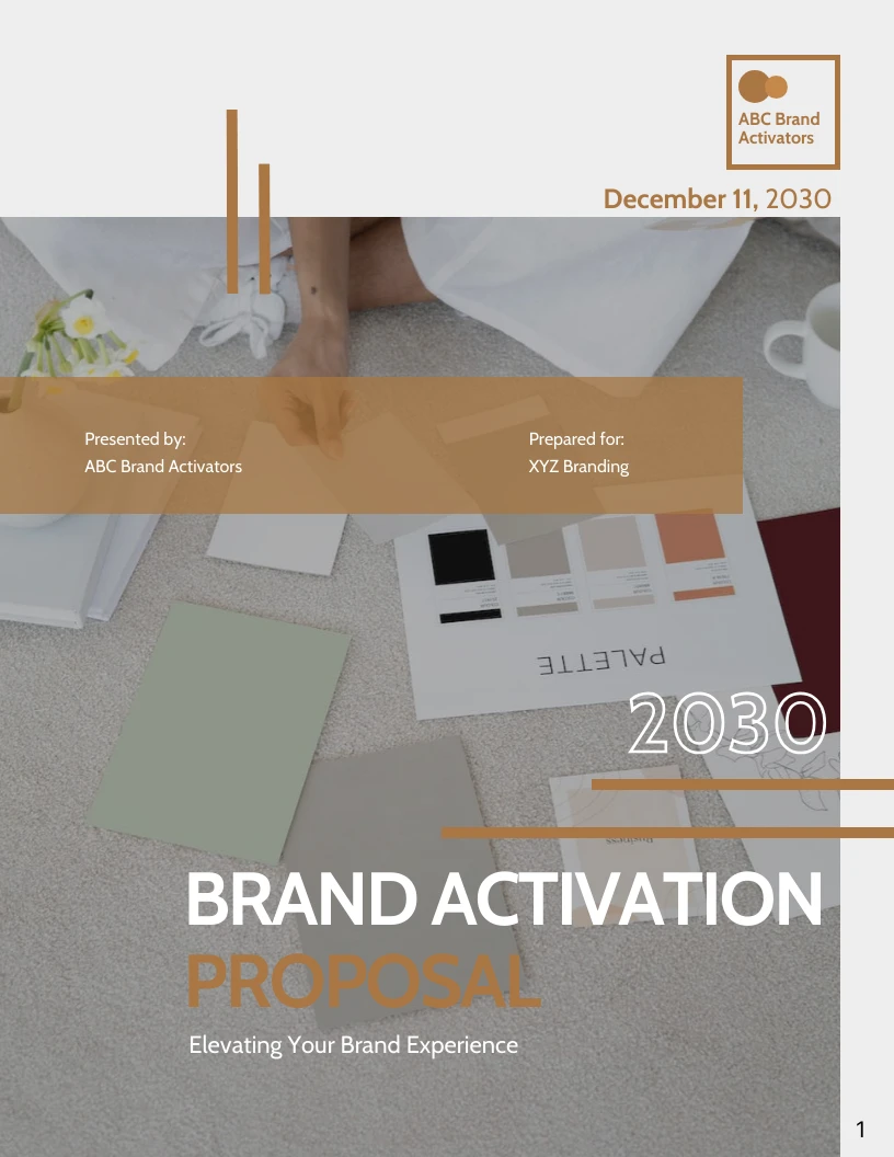 Brand Activation Proposal Template - Venngage