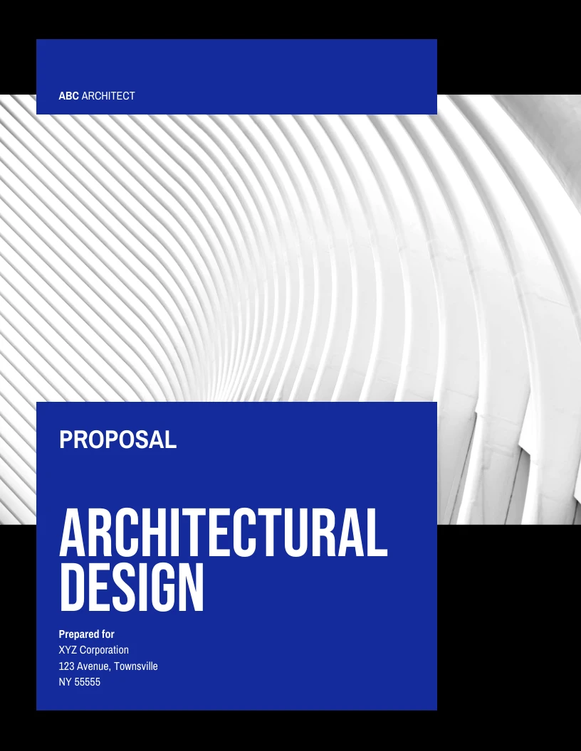 Simple Architectural Design Proposal Template - Venngage