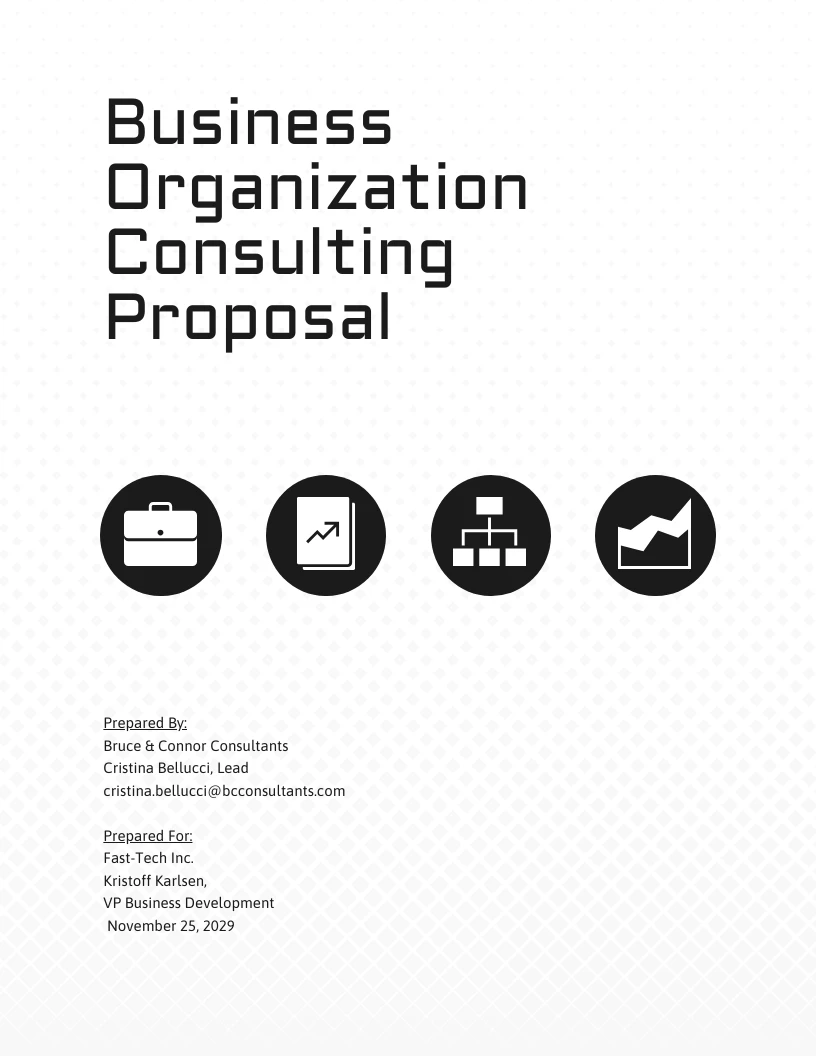 Gray Business Organization Consulting Proposal Template - Venngage