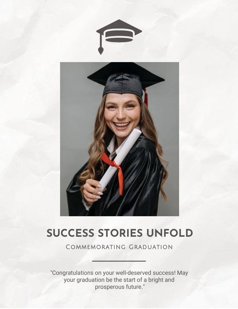 White Texture Minimalist Congratulations Poster - Venngage