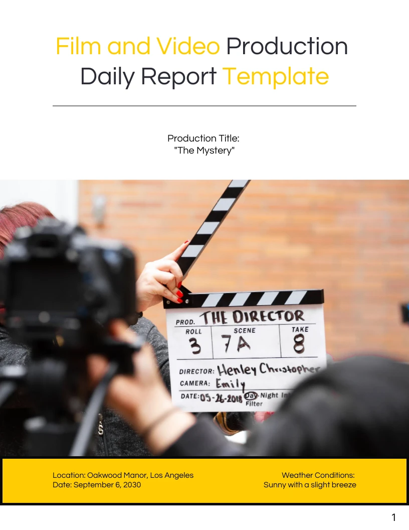 Minimalist Clean Production Report Template - Venngage