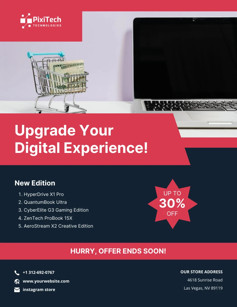 Laptop Sale Flyer Template - Venngage