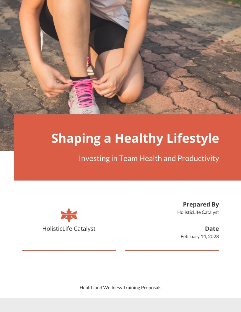 Health & Wellness Training Proposal Template - Venngage