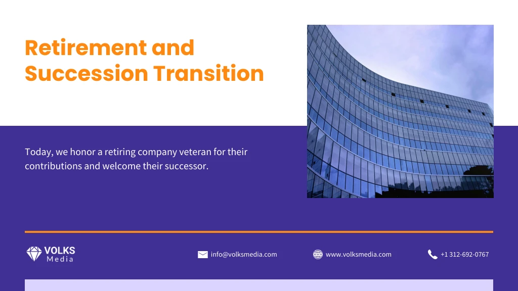 Retirement and Succession Transition Company Presentation - Venngage