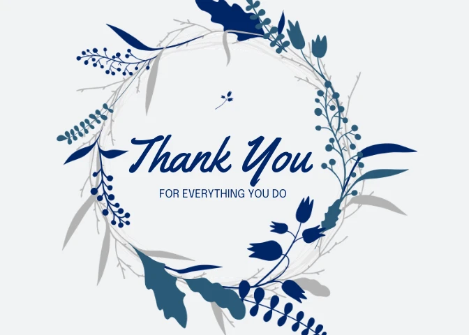 Light Grey And Navy Simple Elegant Thank You Postcard - Venngage