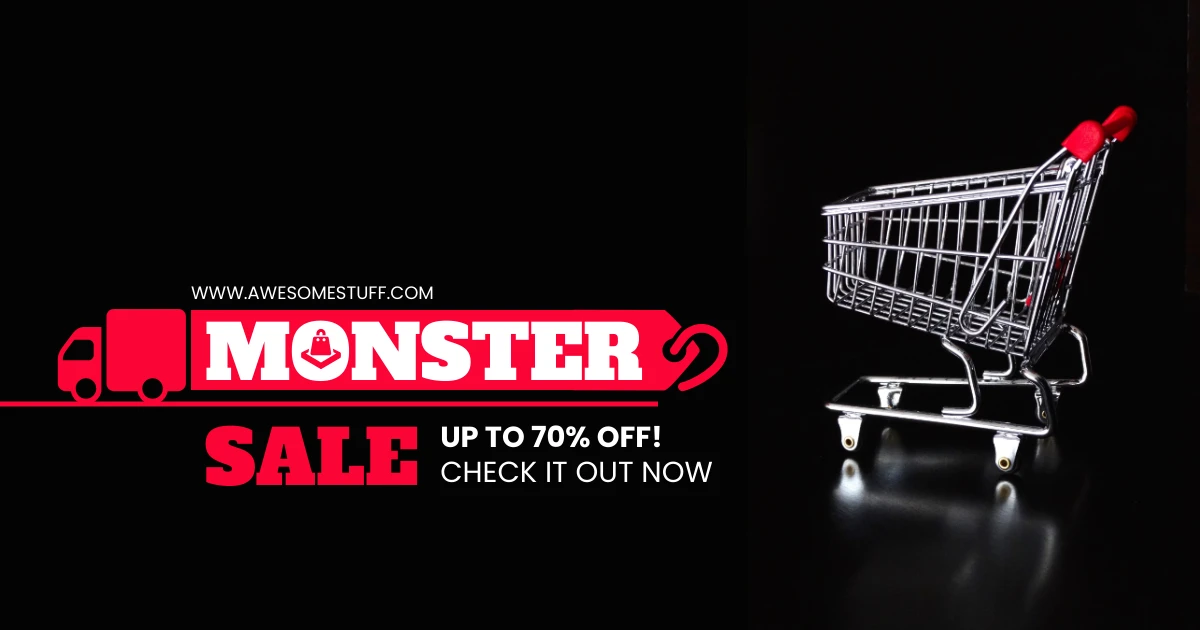 Dark Monster Sale Facebook Social Media Post - Venngage