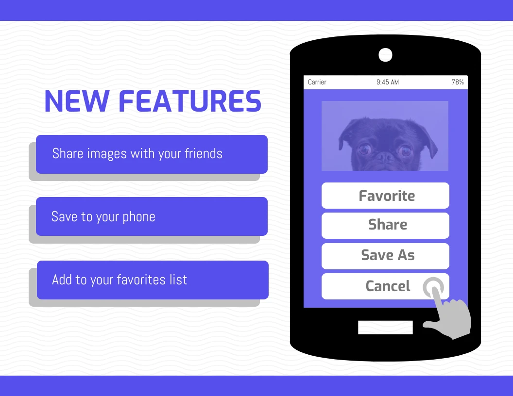 Flat Phone Wireframe Template - Venngage